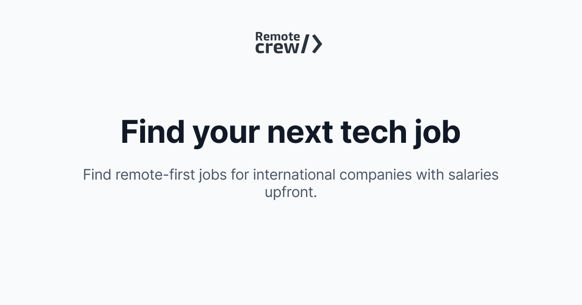 Get Hired Remotely as a Remote Developer | Remote Crew